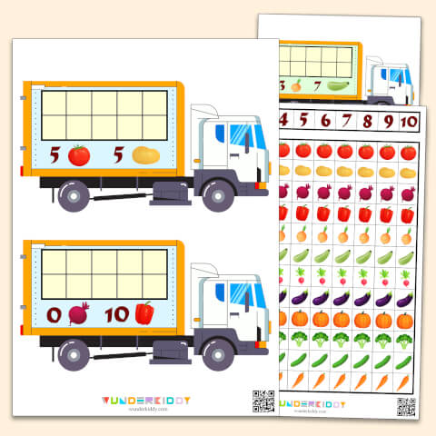 Printable Fruits, Vegetables and Berries Activities for Preschool