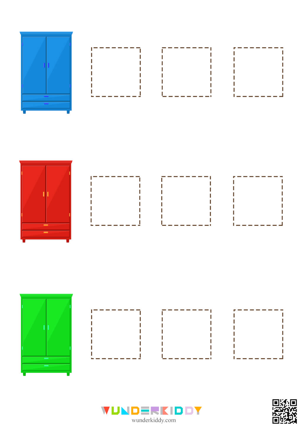 Activity sheet «Wardrobes» - Download or print for free