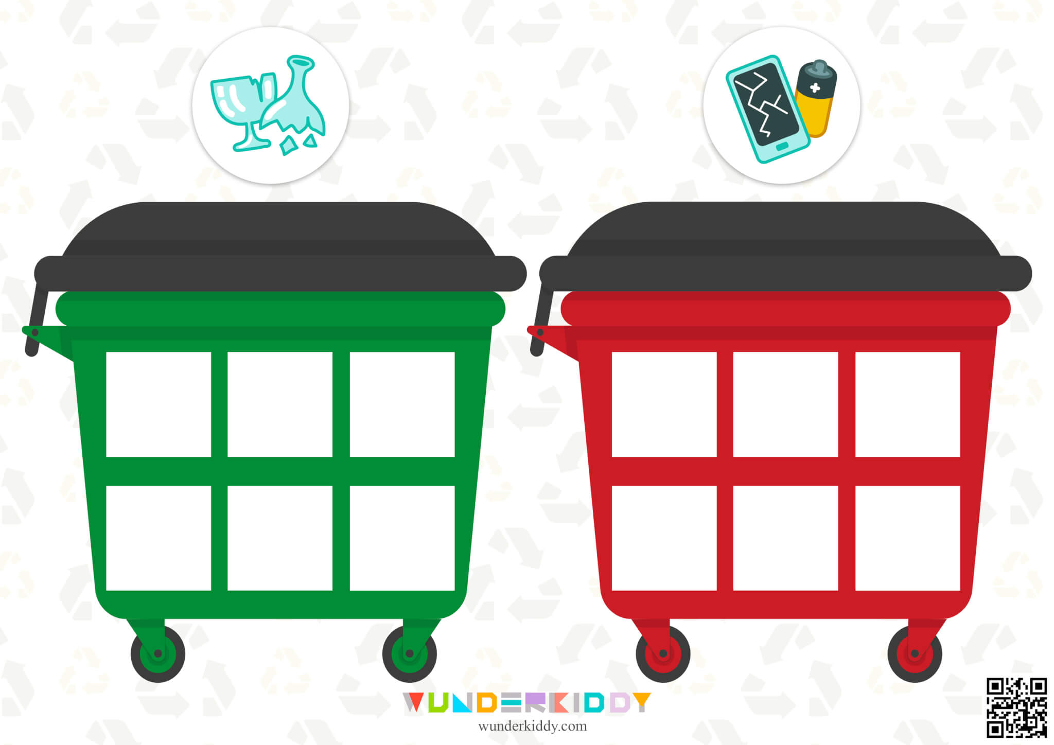 Printable Garbage Recycling Montessori Sorting Activity