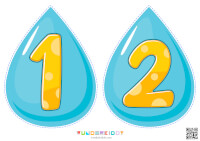 Template «Water droplets» - Download or print for free