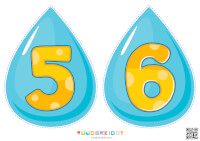 Template «Water droplets» - Download or print for free