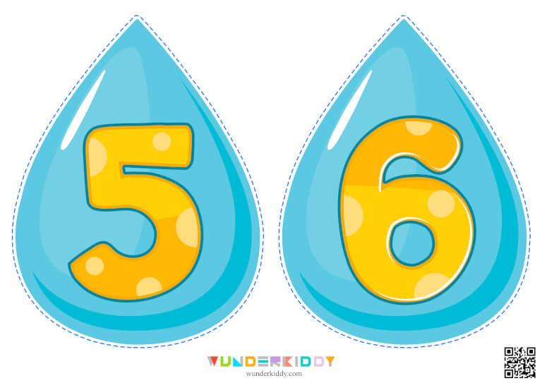 Template «Water droplets» - Download or print for free