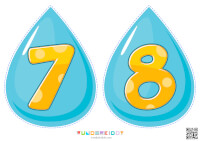 Template «Water droplets» - Download or print for free