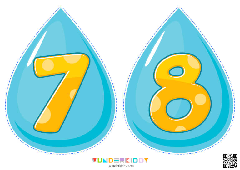 Template «Water droplets» - Download or print for free