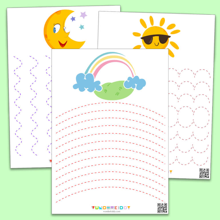 Printable Tracing Pre-Writing Worksheets for Kids