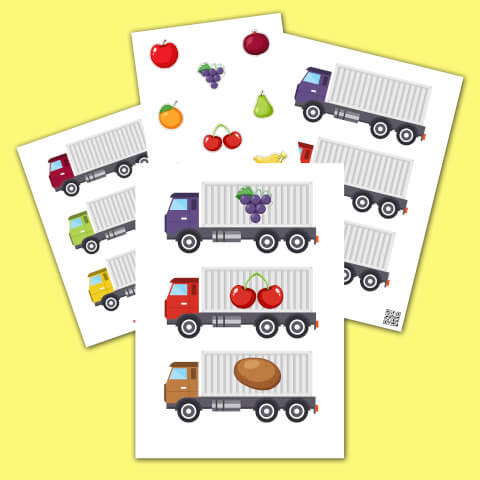 Activity sheet «What is carrying a truck?» - Download or print for free