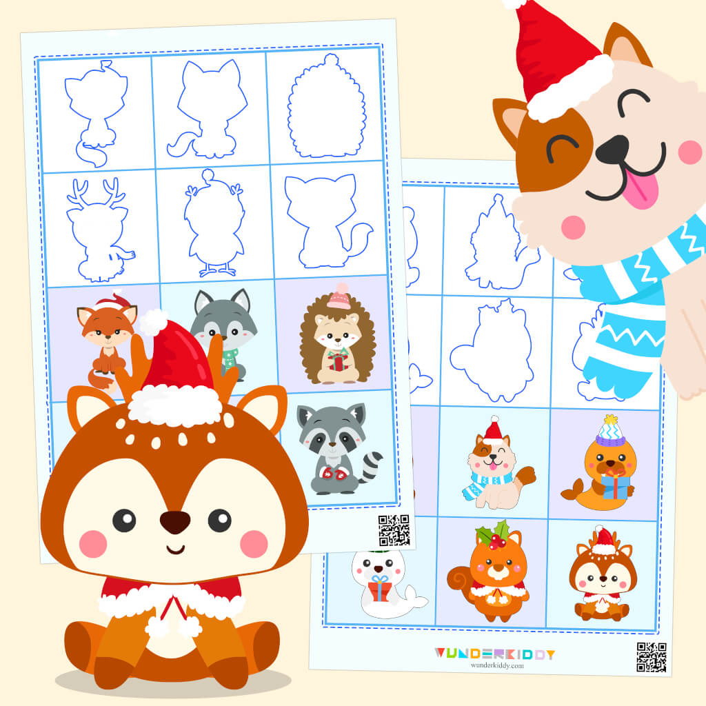 Printable Board Game for Fun Activities with Preschoolers Winter Bingo