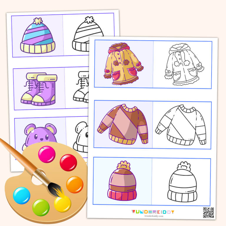 Seasonal Clothes Printable Activities for Kids